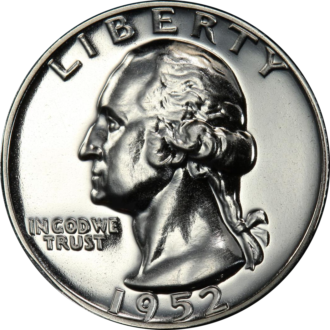 1952 25c Pf | Washington Quarters | Coin