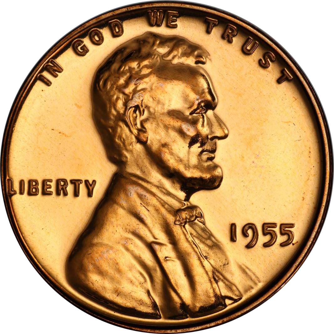 1955 1c Pf | Lincoln Cents - Wheat Reverse | Coin
