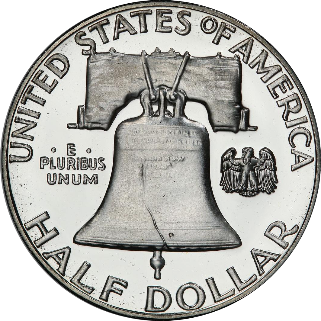1958 50c Pf Franklin Half Dollars Coin