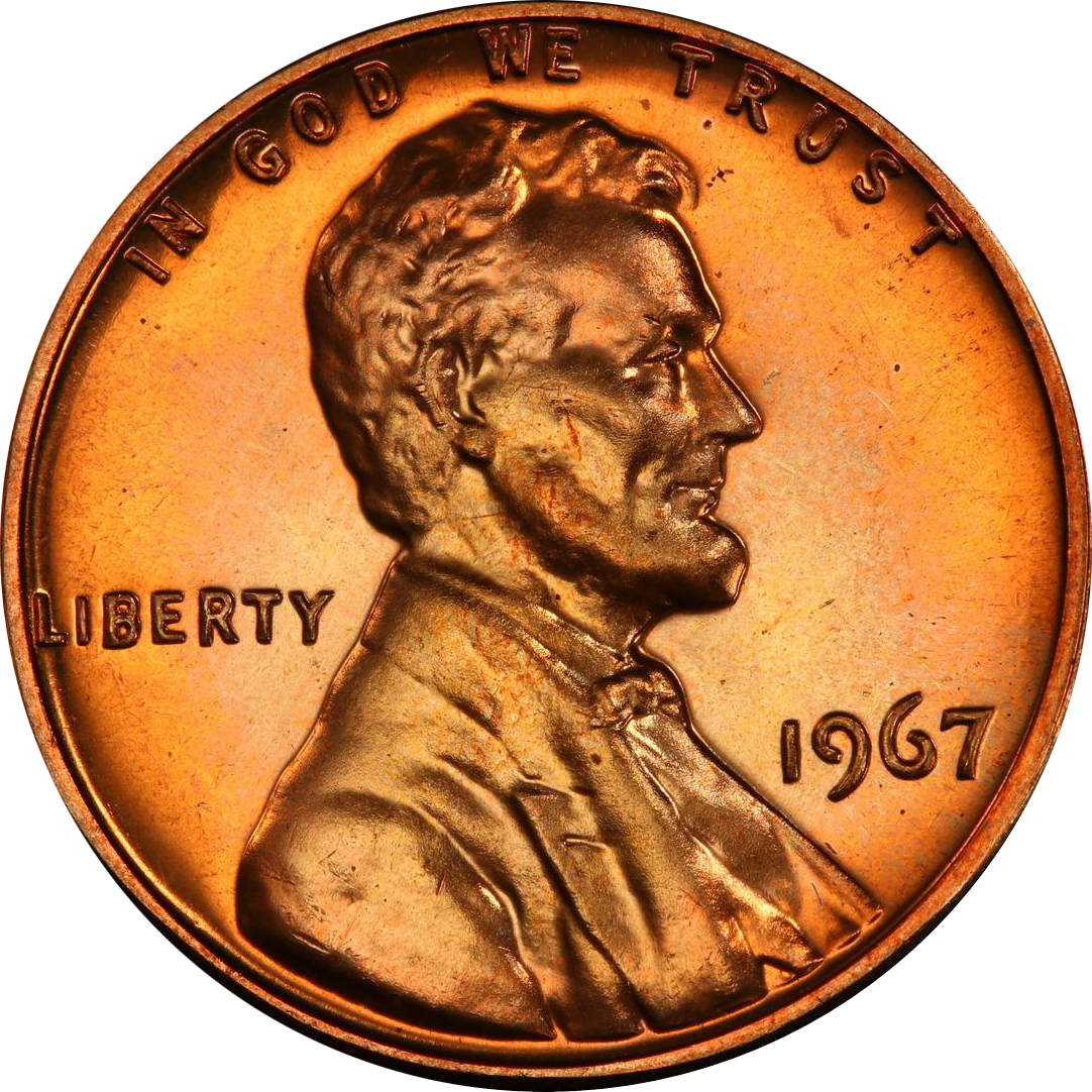 1967 Sms 1c Ms | Lincoln Cents - Memorial Reverse | Coin