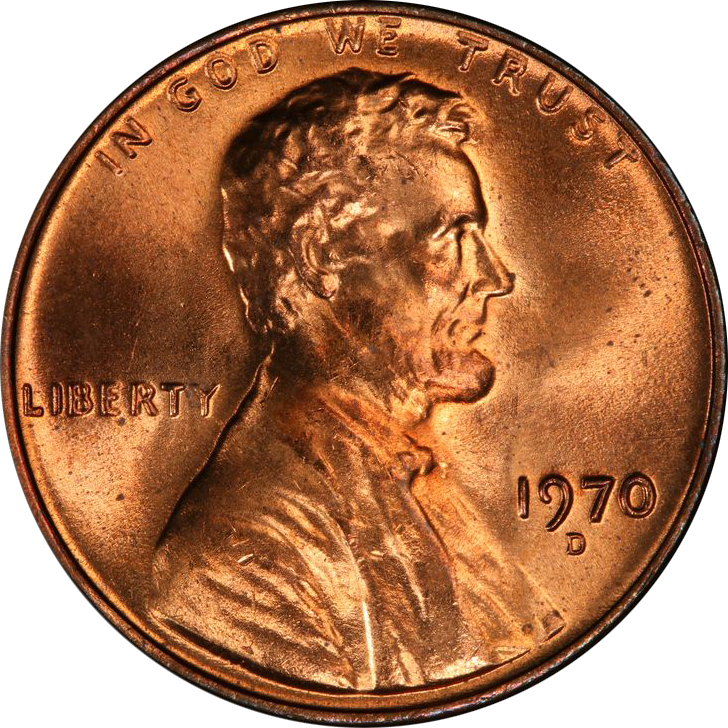 1970 D 1c Ms | Lincoln Cents - Memorial Reverse | Coin