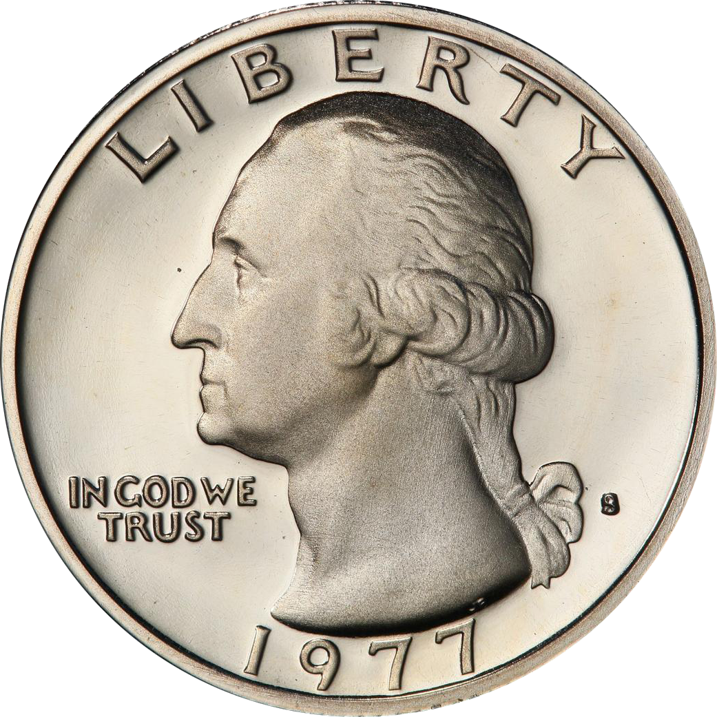 1977 S 25c Pf | Washington Quarters | Coin