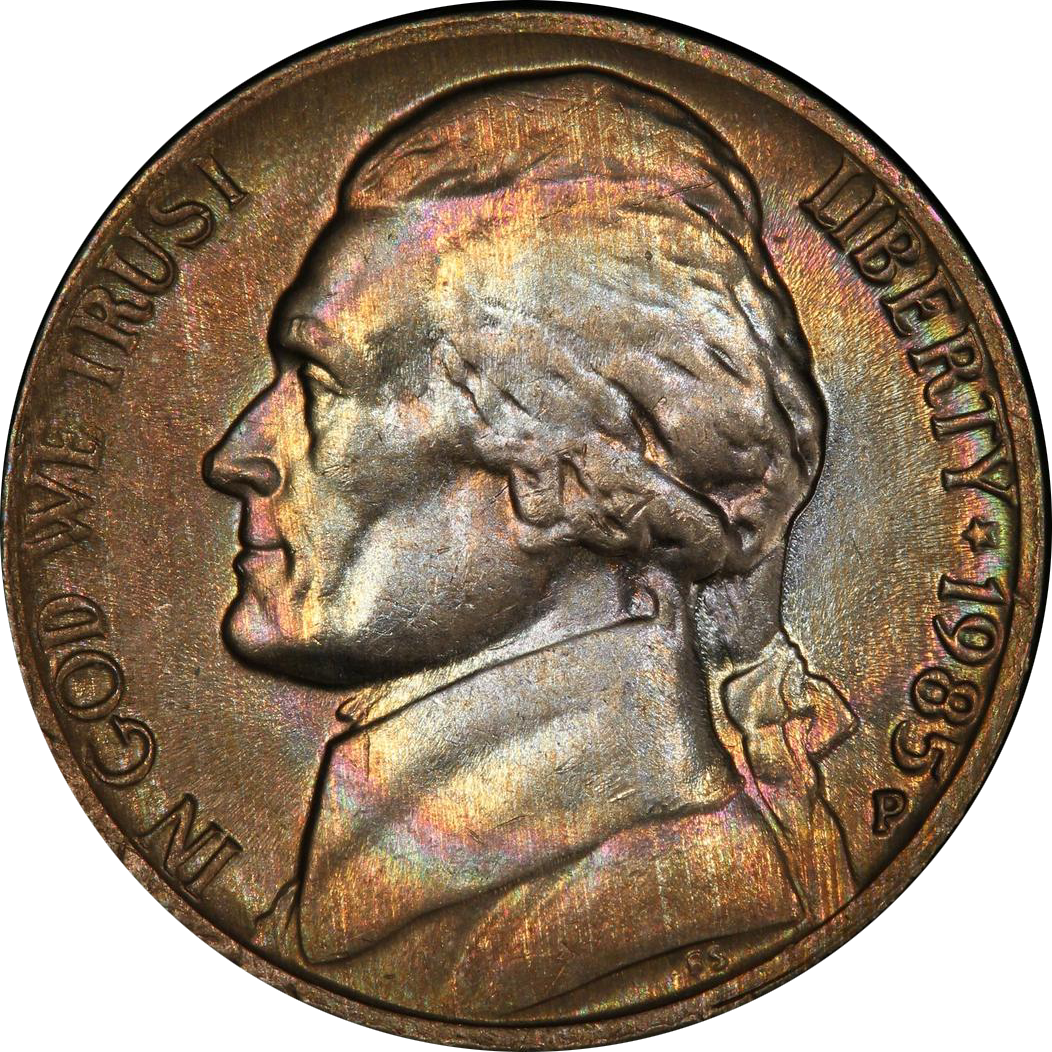 1985 P 5c Ms | Jefferson Nickels | Coin
