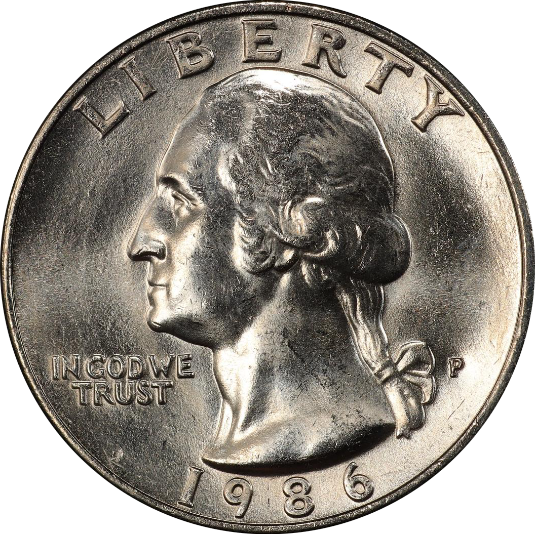 1986 P 25c Ms | Washington Quarters | Coin