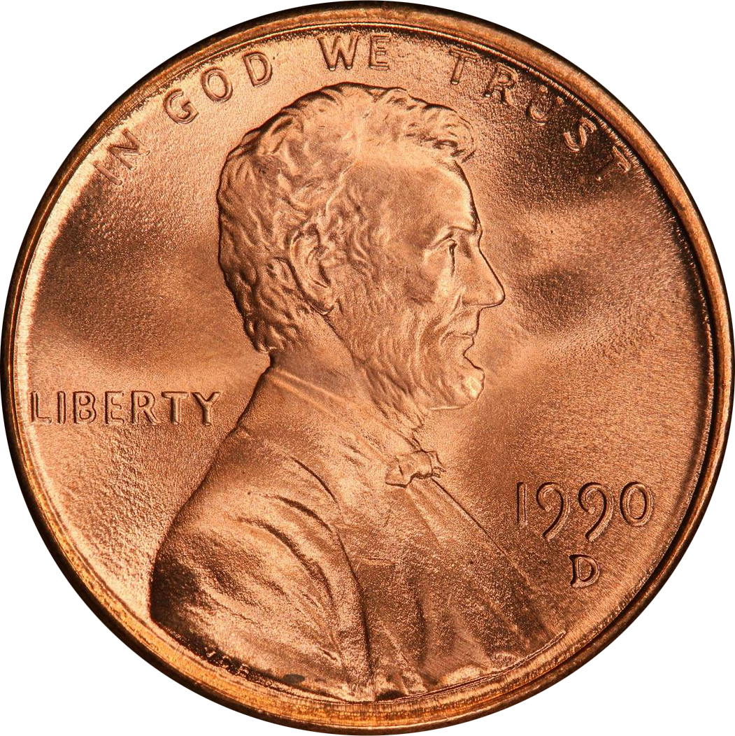 1990 D 1c Ms | Lincoln Cents - Memorial Reverse | Coin
