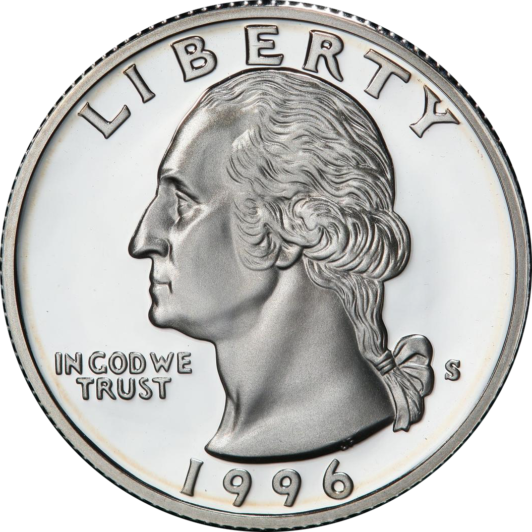 1996 S Silver 25c Pf | Washington Quarters | Coin