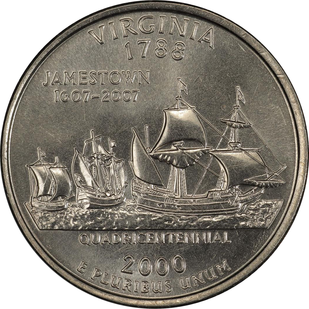 2000 D Virginia 25c Ms | State & Territorial Quarters | Coin