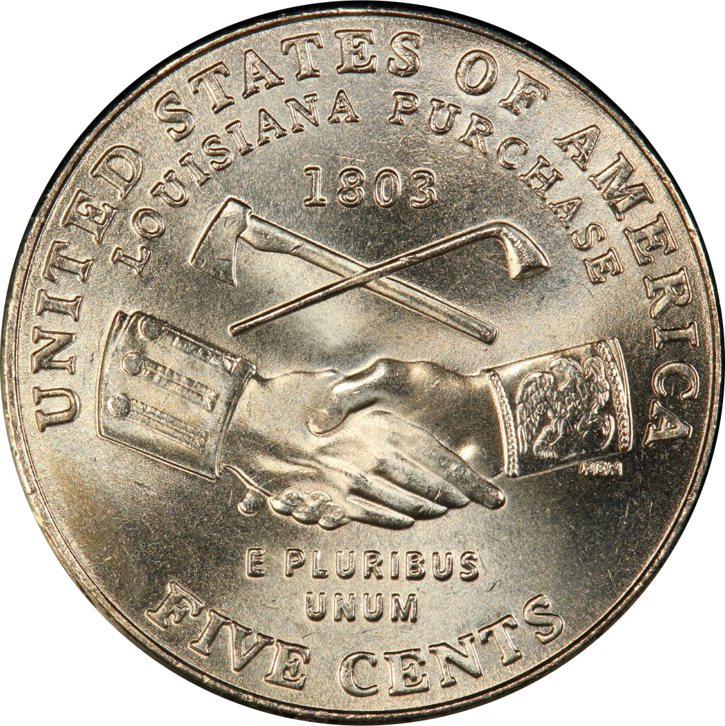 2004 D Handshake 5c Ms | Jefferson Nickels | Coin