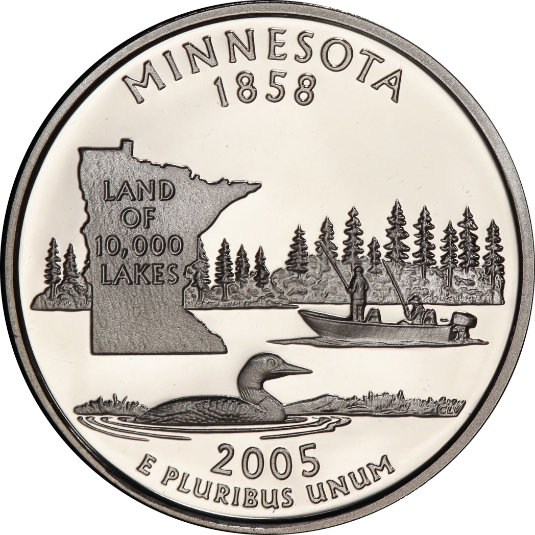2005 S Silver Minnesota 25c Pf | State & Territorial Quarters | Coin