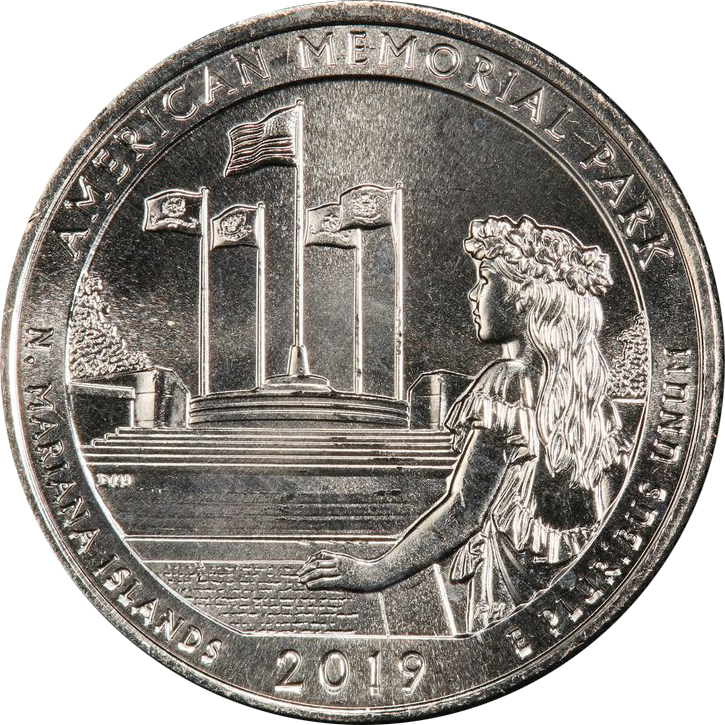 2019 W Am Mem Pk Great American Coin Hunt 25c Ms | America the ...
